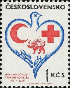 Stamp: Czechoslovak Red Cross, 50th Anniversary (Czechoslovakia ...