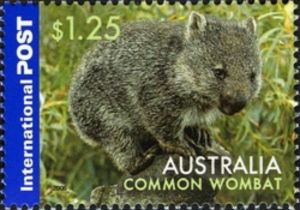 Stamp: Common Wombat (Vombatus ursinus) (Australia(International Post ...