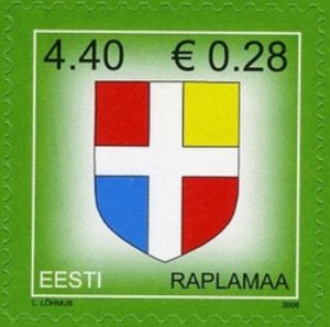 Stamp: Coat of Arms of Raplamaa (Estonia(Definitive Issue - Coat of ...