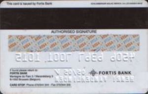 Bank Card: Fortis (ASLK-CGER Fortis Bank, BelgiumCol:BE-VI-0005-1