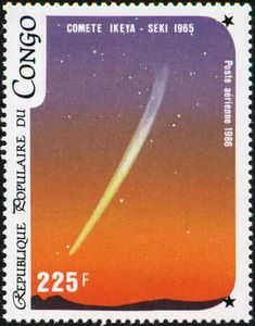Stamp: Comet Ikeya-Seki (Congo, Republic (Brazzaville)(Halley's Comet ...