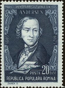 Stamp: Hans Christian Andersen (Romania(Writers and poets) Mi:RO 1555 ...