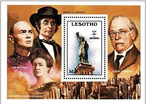 Stamp: Statue of Liberty (Lesotho(Statue of Liberty centenary) Mi:LS ...