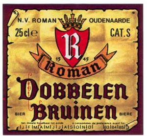 Drink Label: Roman Dobbelen Bruinen (Brouwerij Roman, BelgiumCol:BE ...