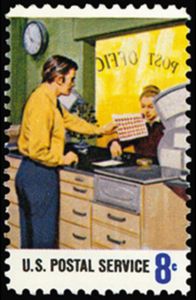 Stamp: Counter Clerk (United States of America(Postal Service Employees ...