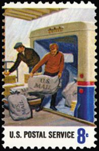 Stamp: Loading Mail on a Truck (United States of America(Postal Service ...