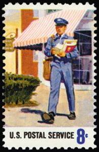 Stamp: Postal Service: Mailman (United States of America(Postal Service ...