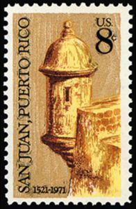 Stamp: Watchtower, El Morro, San Juan (United States of America(450th ...