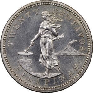 Coin: 20 Centavos (Twenty) (Philippines(1903~1945 - American Colonial ...
