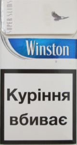 Cigarette Pack: Winston Blue Super Slims (UkraineCol:UA-CT-0056