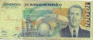 Banknote: 10,000 Pesos (Mexico(1985-1991 Issue) Wor:P-89a.5