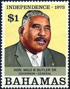 Stamp: Milo B Butler Sr (Bahamas(Independence) Mi:BS 359,Sn:BS 351,Yt ...