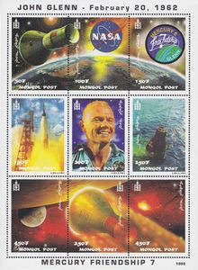 Stamp: John Glenn's Return to Space (Mongolia(John Glenn's Return to ...