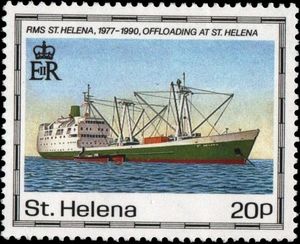 Timbre: RMS "St. Helena I" (1977-1990) (Sainte Hélène(Maiden Voyage of ...