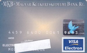 Bank Card: MKB Magyar Külkereskedelmi Bank Rt. (MKB Bank, HungaryCol:HU ...