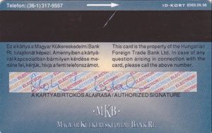 Bank Card: MKB Magyar Külkereskedelmi Bank Rt. (MKB Bank, HungaryCol:HU ...