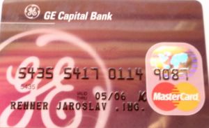 Bank Card: GE Capital Bank (GE Capital Bank, Czech RepublicCol:CZ-MC ...