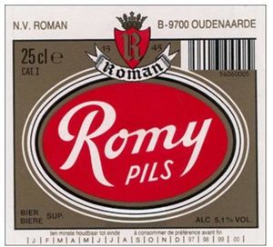 Drink Label: Romy Pils (Brouwerij Roman, BelgiumCol:BE-BEER-014505