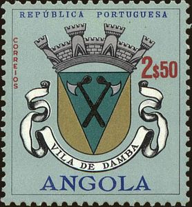 Stamp: Vila de Damba (Angola(Civic Arms (2nd.series)) Mi:AO 480,Sn:AO ...
