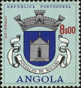 Stamp: Povoação de Mucaba (Angola(Civic Arms (2nd.series)) Mi:AO 484,Sn ...