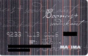 Functional Card: Boonus+ Maxima (Shops - Supermarkets, Estonia(Maxima ...