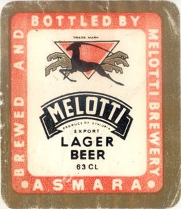 სასმელის ეტიკეტი: Melotti, Export Lager Beer (Melotti Brewery, ეთიოპია ...