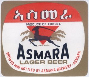 Drink Label: Asmara, Lager Beer (Asmara Brewery, EritreaCol:ER-BEER-000003