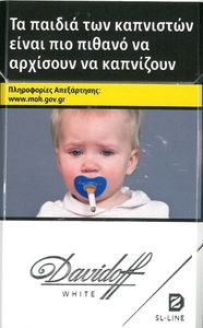 Cigarette Pack: Davidoff White SL-Line (GreeceCol:GR-CT-0014