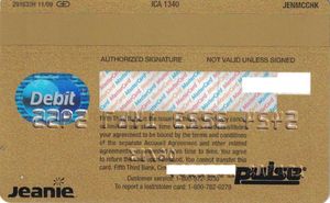 Bank Card: Fifth Third Bank jeanie pulse (Fifth Third Bank, United ...