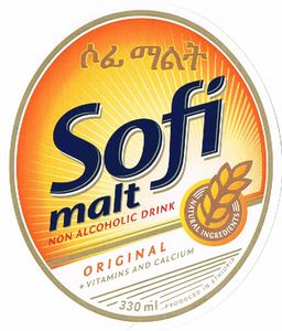 Drink Label: Sofi Malt (Harar Brewery, Ethiopia) Col:ET-MALT-000007