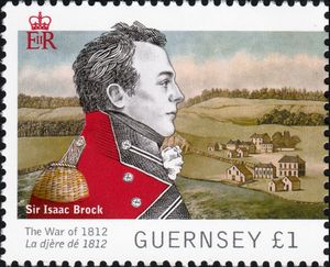 Stamp: Major-General Sir Isaac Brock (leader of British Forces in C ...