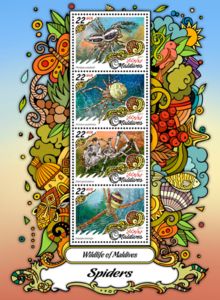Stamp: Wildlife of Maldives: Spiders (Maldives(Wildlife of Maldives ...