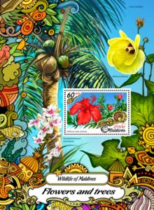 Stamp: Wildlife of Maledives: Flowers and trees (Maldives(Wildlife of ...