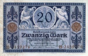 Banknote: 20 Mark (Germany(1915-1919 Issues - Reichsbanknote, Imperial ...
