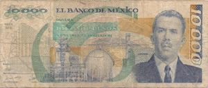 Banknote: 10,000 Pesos (Mexico(1985-1991 Issue) Wor:P-90b.1