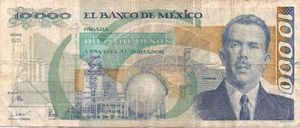 Banknote: 10,000 Pesos (Mexico(1985-1991 Issue) Wor:P-90d.11