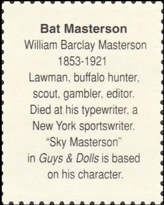 Stamp: Bat Masterson (1853-1921) (United States of America(Legends of ...