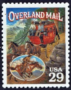 Stamp: Overland Mail (United States of America) (Legends of the West ...