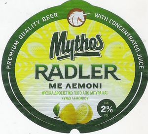 Drink Label: Mythos Radler (Olympic Brewery S.A., GreeceCol:GR-BEER-000184