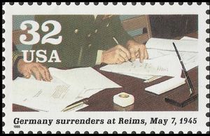 Stamp: World War II - Surrender At Reims (United States of America ...