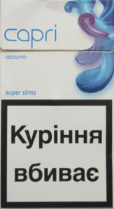 Cigarette Pack: Capri Azzurro Super Slims (UkraineCol:UA-CT-0093