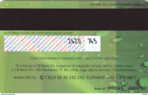 Tarjeta de Banco: Business Card (CIB Bank, HungríaCol:HU-MC-0001.03