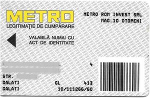 Functional Card: Metro Cash and Carry Romania (Shops - Supermarkets ...