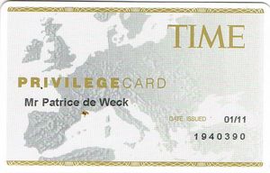 Functional Card: Time - PrivilegeCard (Newspapers and Magazines, United ...