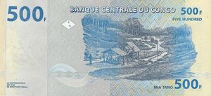 Banknote: 500 Francs (Congo, Democratic Republic (Kinshasa)(2000-2020 ...
