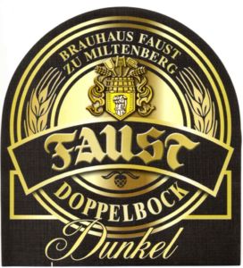 Drink Label: Faust Doppelbok Dunkel (Brauerei Faust OHG, Germany ...