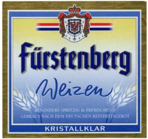 Flaschenetikett: Furstenberg Weizen (Fürstlich Fürstenbergische Brauerei GmbH & Co KG ...