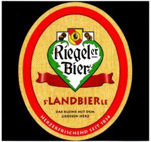 Flaschenetikett: Riegeler Landbier (Fürstlich Fürstenbergische Brauerei GmbH & Co KG ...