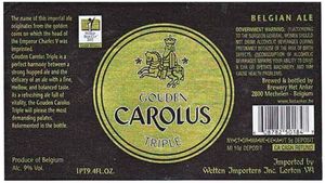 Drink Label: Gouden Carolus Triple (Brouwerij Het Anker, BelgiumCol:BE ...