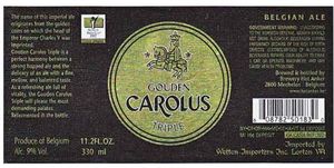 Drink Label: Gouden Carolus Triple (Brouwerij Het Anker, BelgiumCol:BE ...
